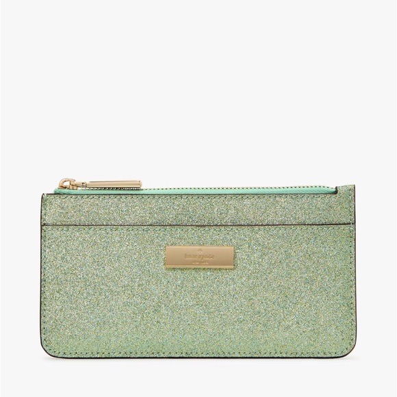kate spade | Bags | Kate Spade Boxed Kenzie Glitter Large Slim Card ...